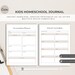 Kids Homeschool Journal, Child Learning Notebook, Student Education ...