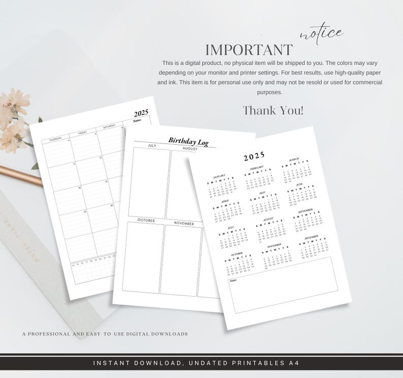 New Year Agenda Journal | Printable 2025 Planner | Goal Setting ...