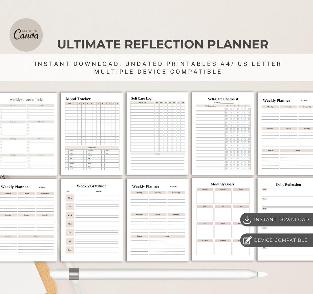 2025 Reflection Planner | Printable Self-reflection Journal | Year-end ...