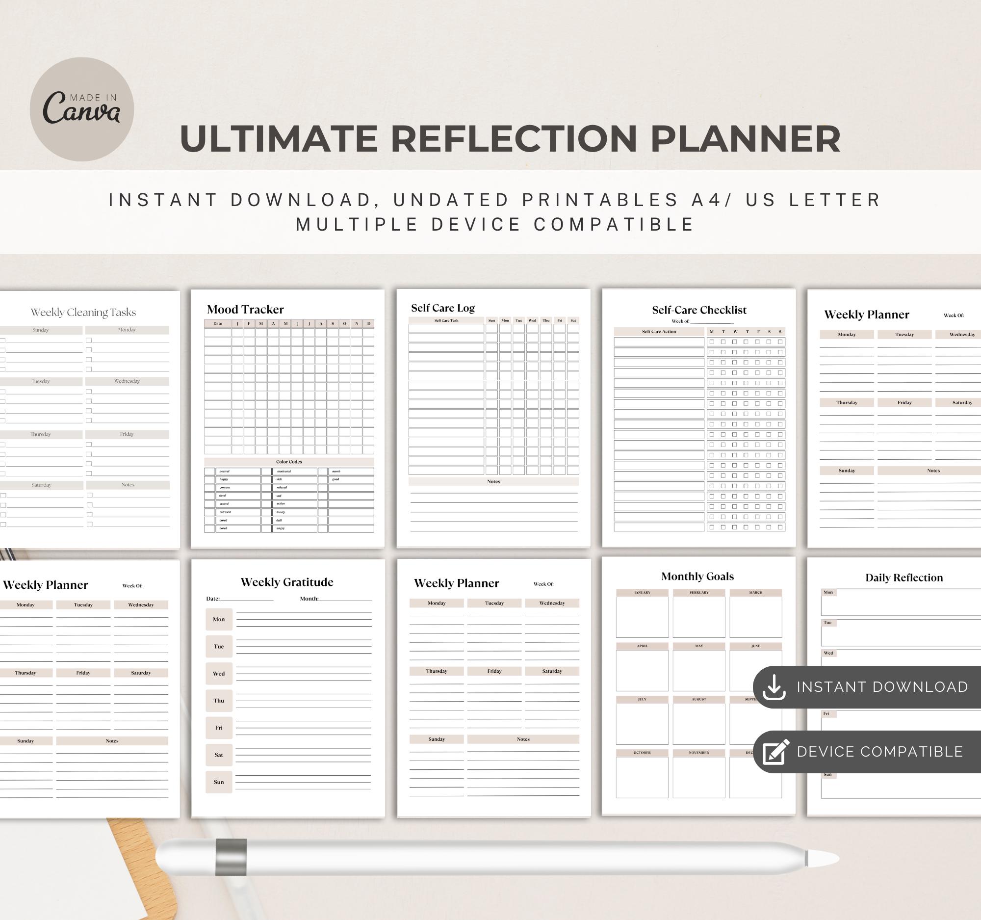 2025 Reflection Planner | Printable Self-reflection Journal | Year-end ...