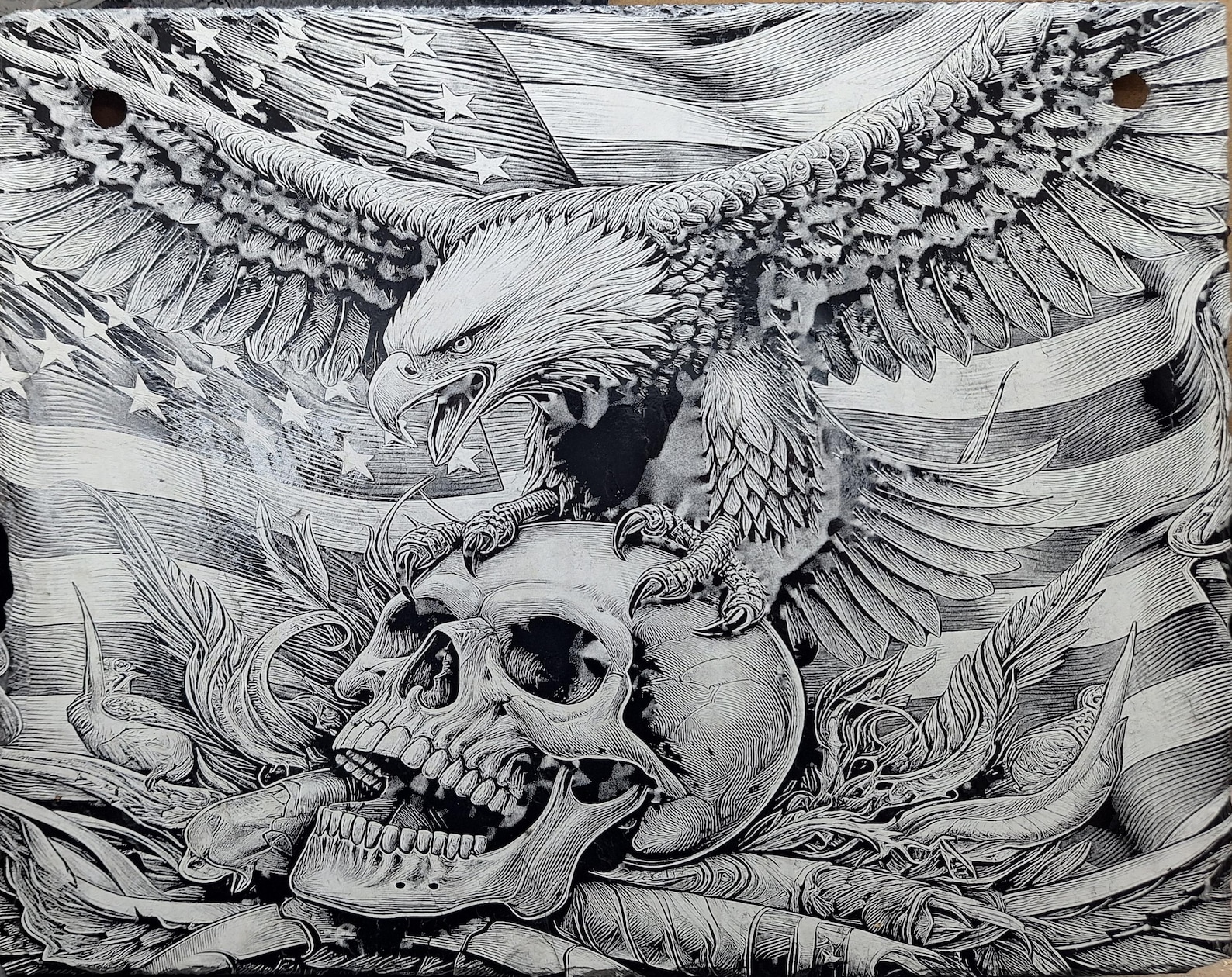 3D ILLUSION Eagle, Laser Engraving - Etsy