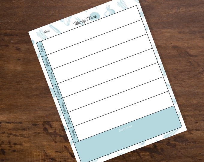4 Week Menu Plan - Etsy Canada