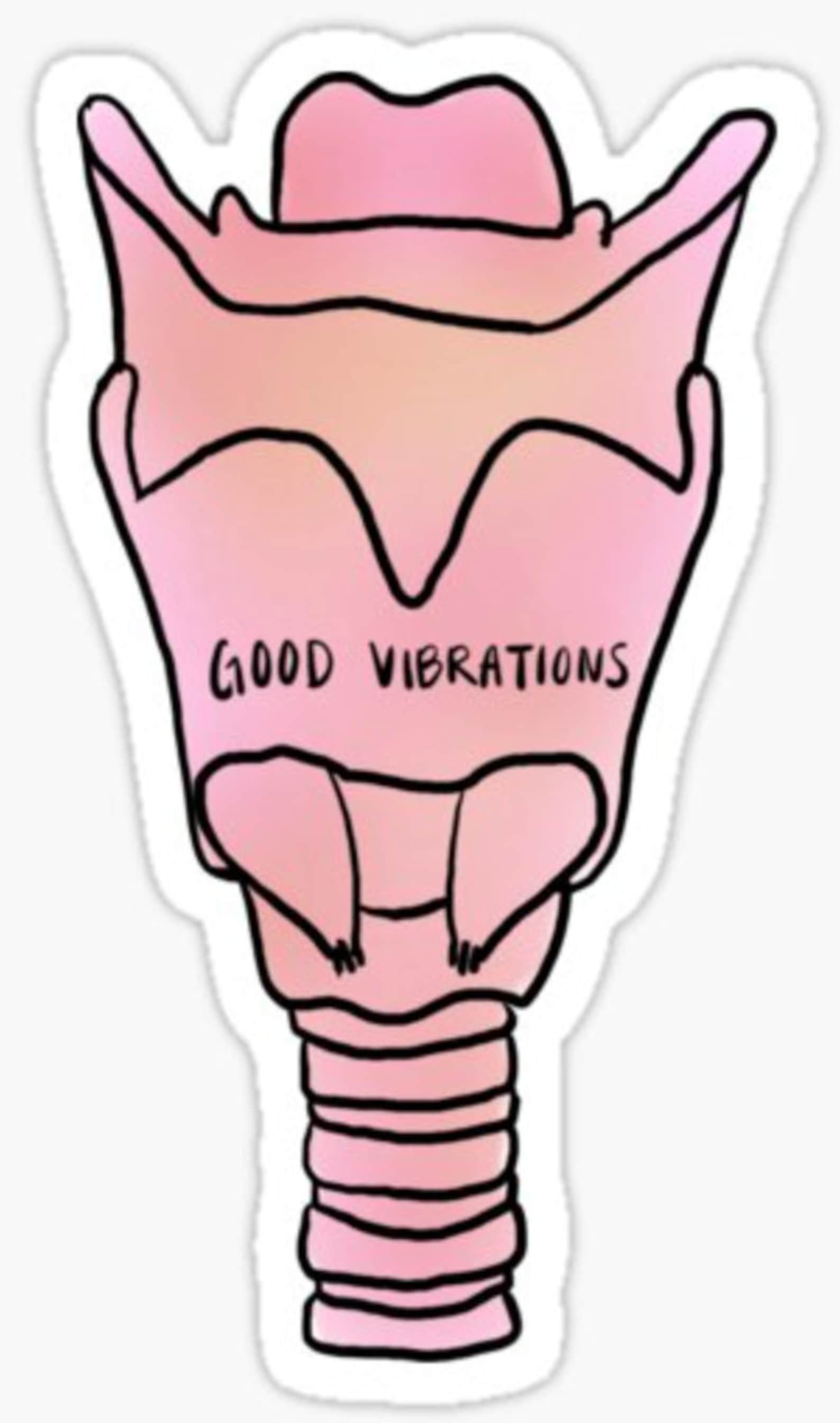 Larynx "good Vibrations" Anatomy Sticker | Fun Medical Pun for Medical ...