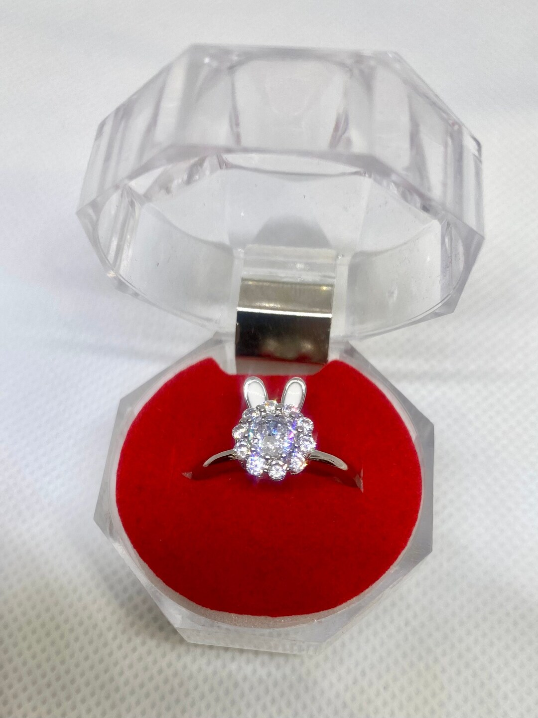 Rotating Bunny Gem Fidget Ring (adjustable) - Etsy