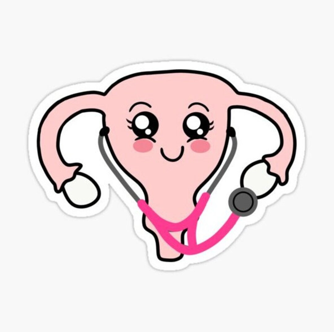 Uterus With a Stethoscope Sticker- OBGYN Sticker, Obstetrics ...