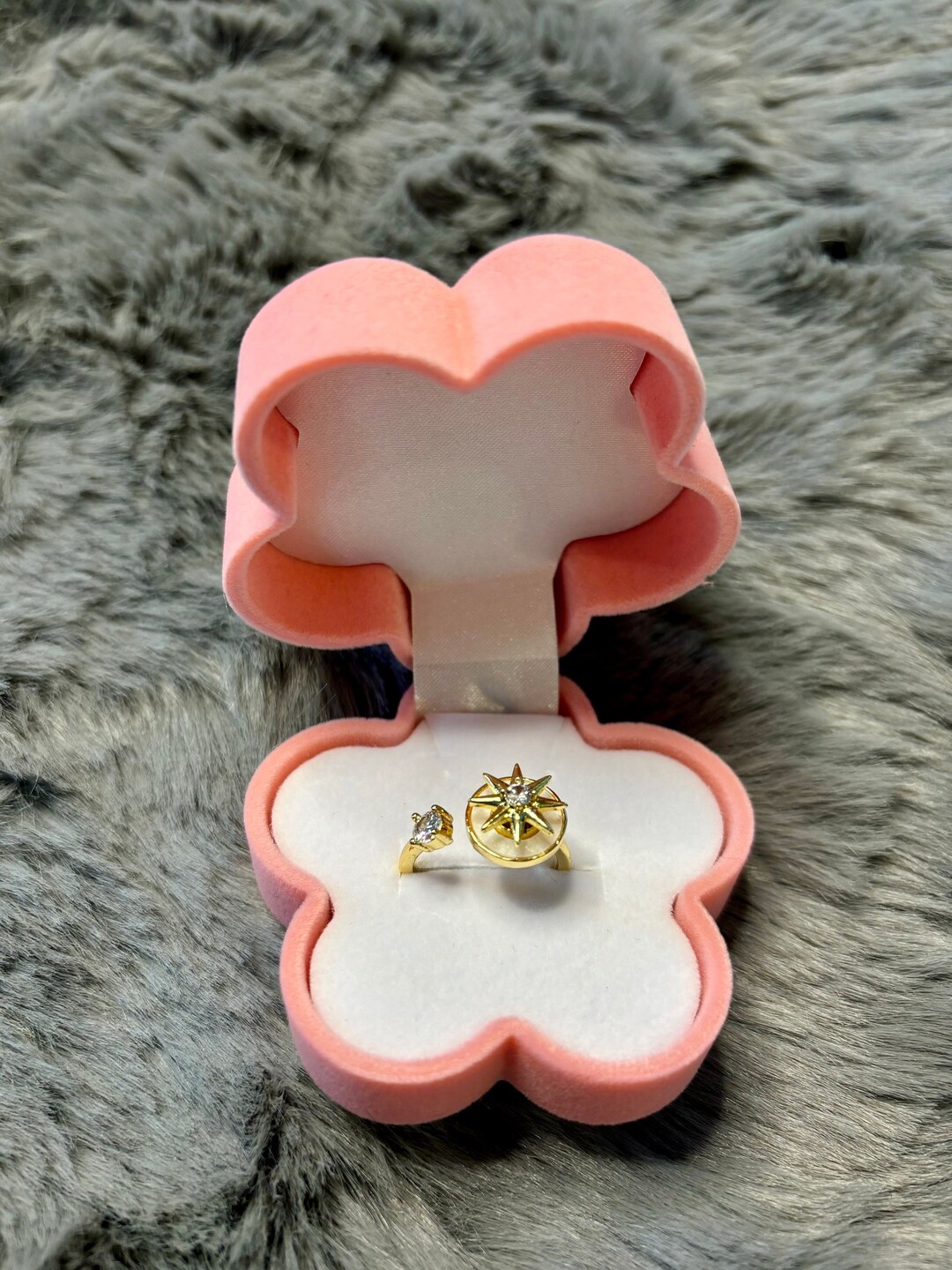 Rotating Star Compass Fidget Ring Perfect for Anxiety Relief and Focus ...