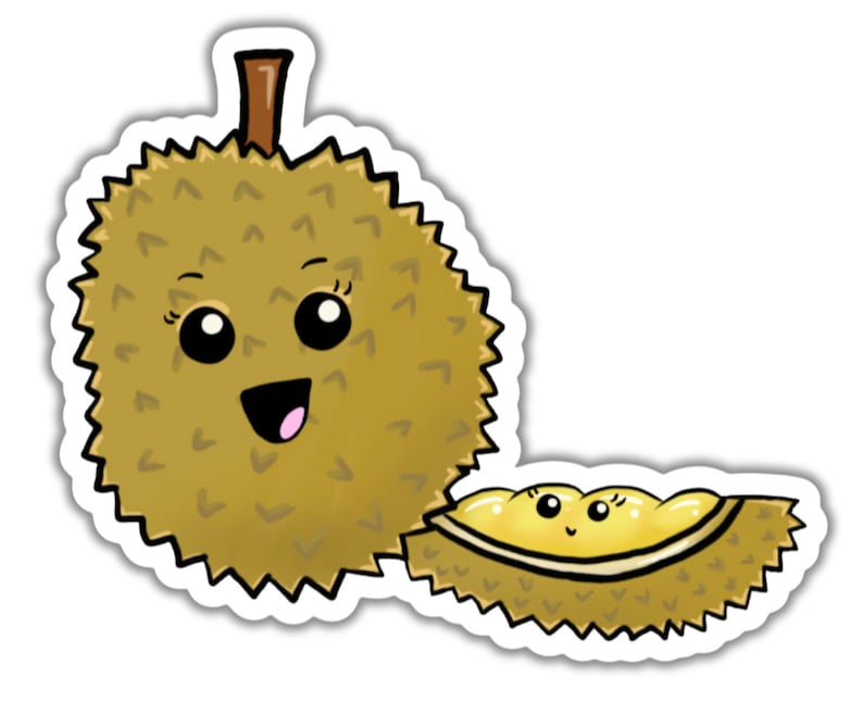 Durian sau Rieng Sticker Vietnamese Sticker Collection - Etsy