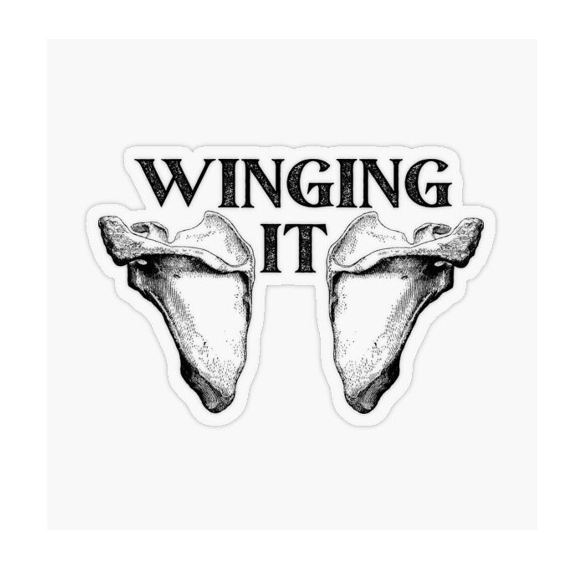 Winging It Scapula Sticker: Funny Orthopedic Surgeon Gift - Etsy