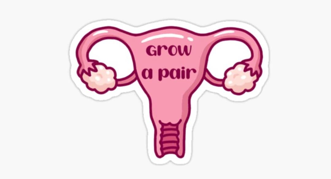 Uterus "grow a Pair" Sticker- OBGYN Sticker, Obstetrics, Gynecology, Gynecologist, Perfect Gift ...