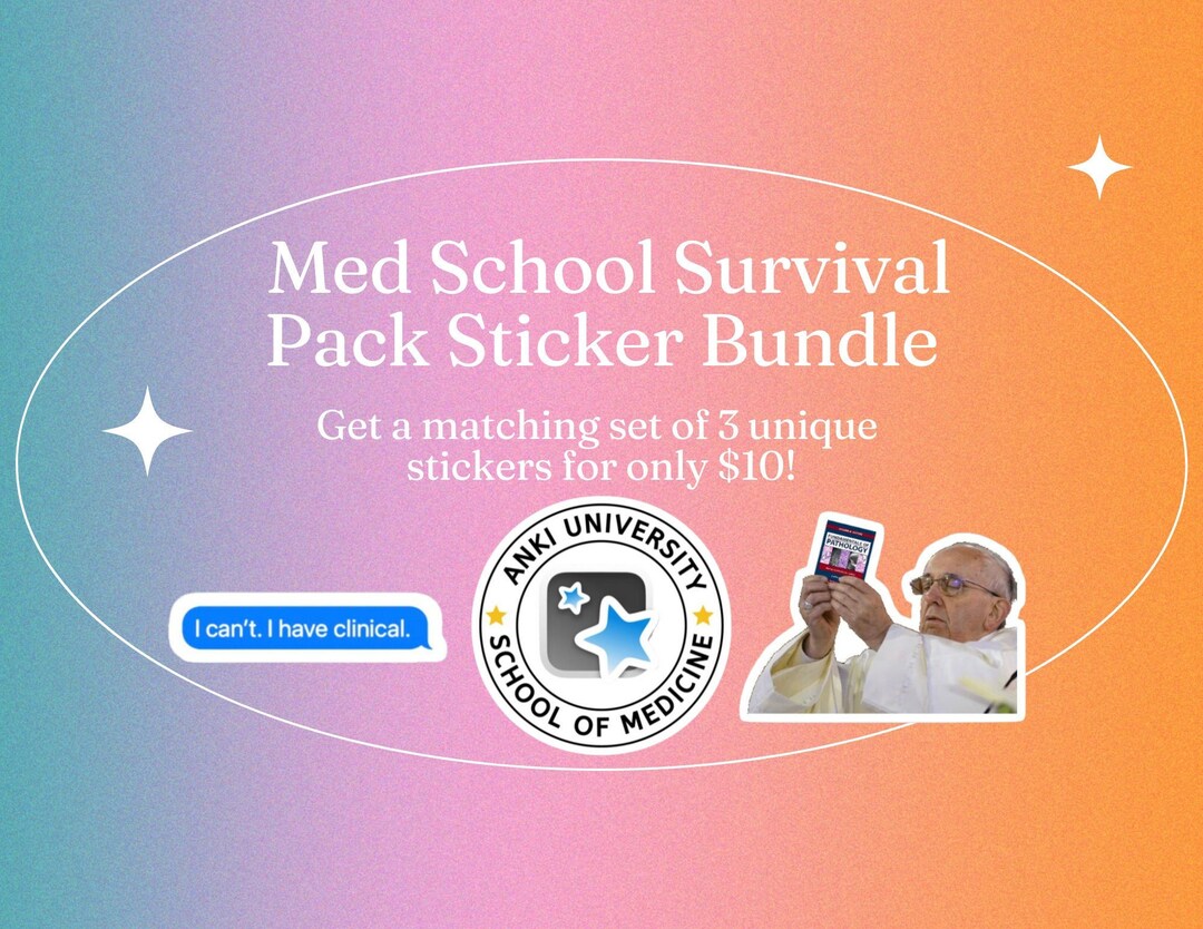 Med School Survival Pack: Hilarious Medical Student Sticker Set - Etsy
