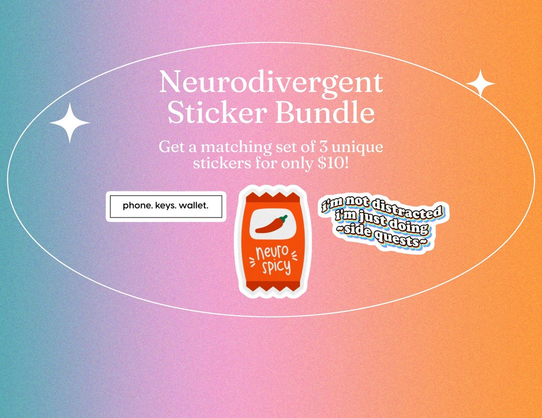 Neurodivergent Sticker Bundle – Set of 3 Fun and Empowering ...