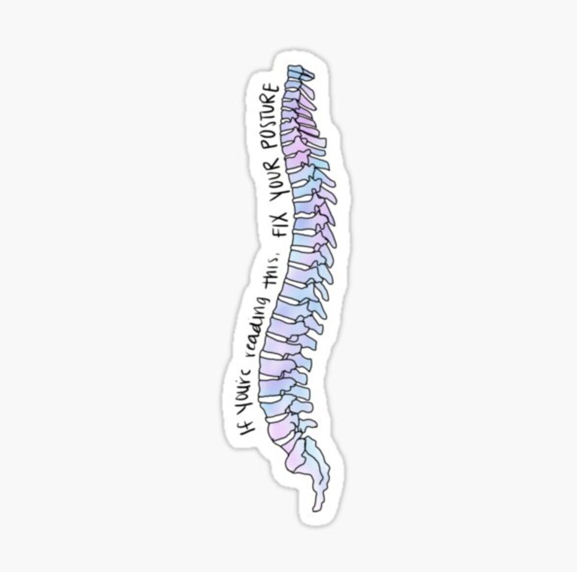 Fix Your Posture Spine Sticker: Funny Anatomy Gift for Med Students - Etsy