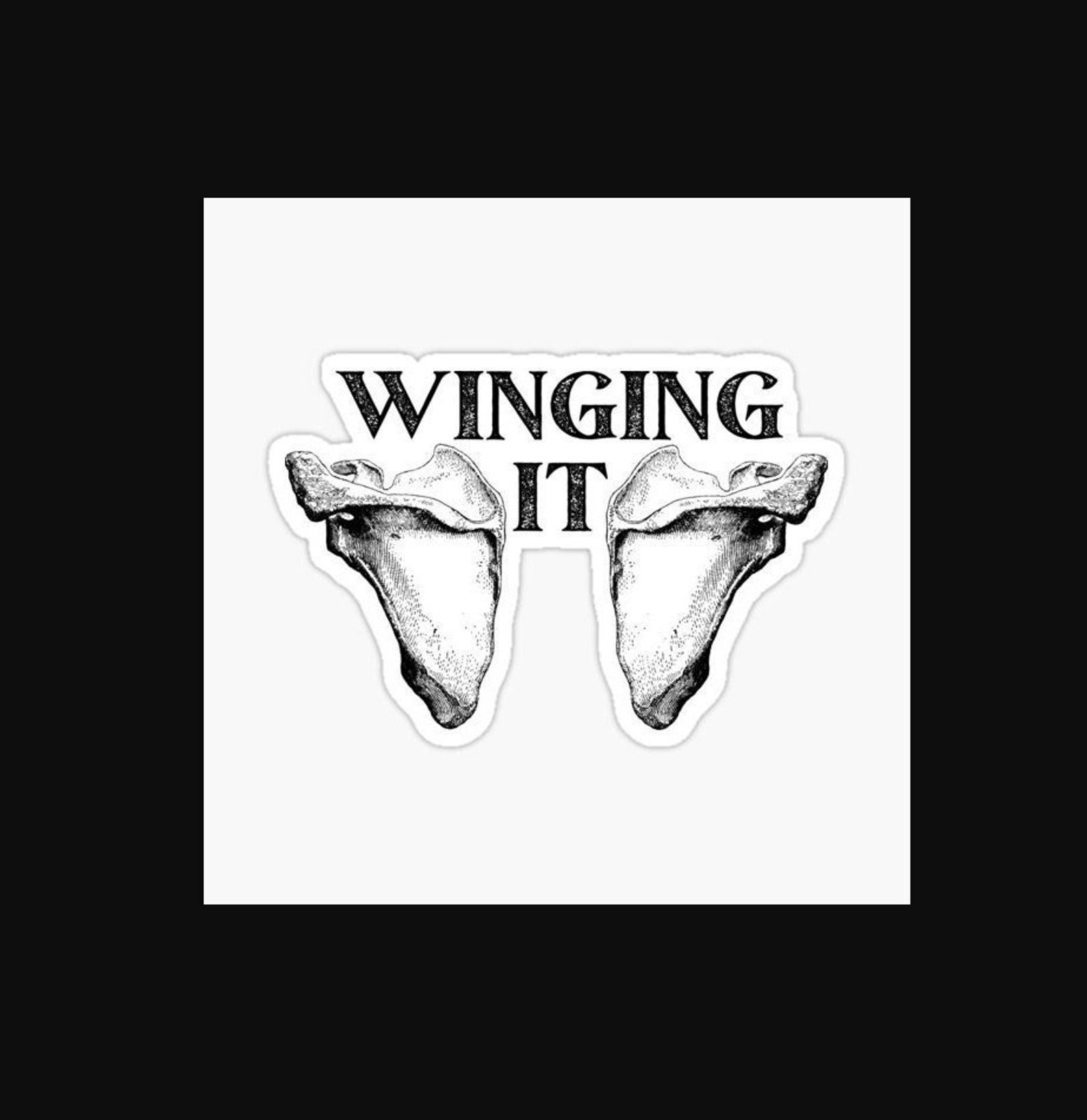 Winging It Scapula Sticker: Funny Orthopedic Surgeon Gift - Etsy