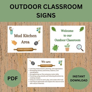Mud Kitchen Sign/ Sensory Play/ Center Sign Classroom/ Daycare/ Digital ...