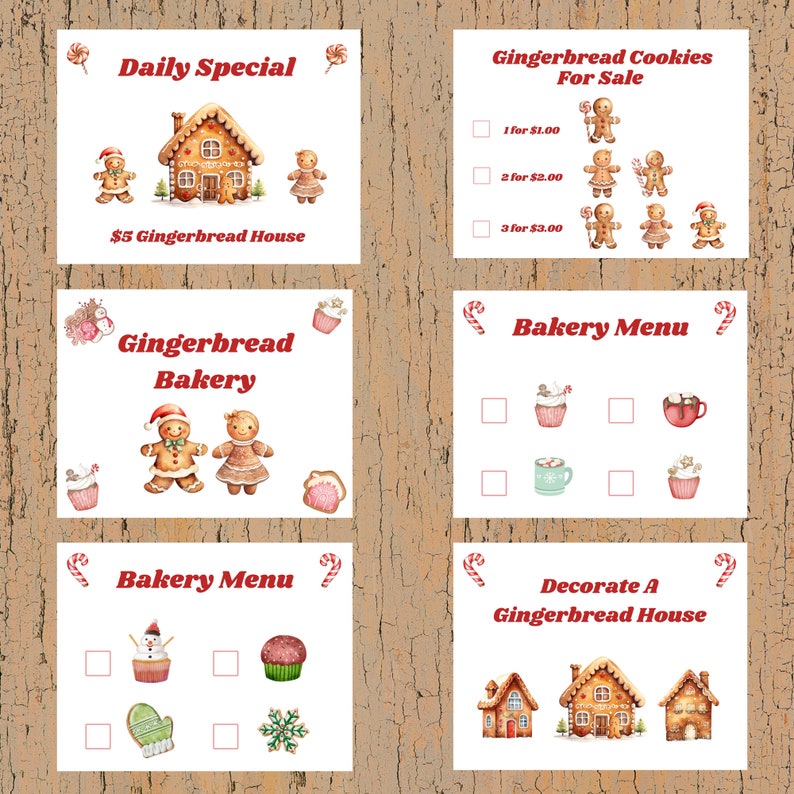 Gingerbread Bakery, Dramatic Play, Digital Download, Daycare Printable ...