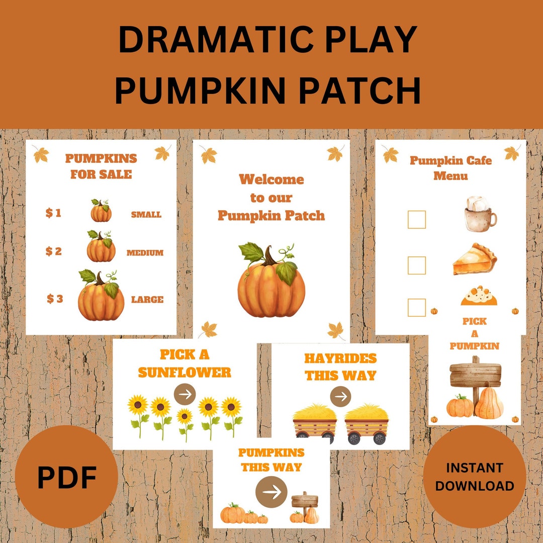 Dramatic Play/ Pretend Play/ Pumpkin Patch/ Preschool Printables ...