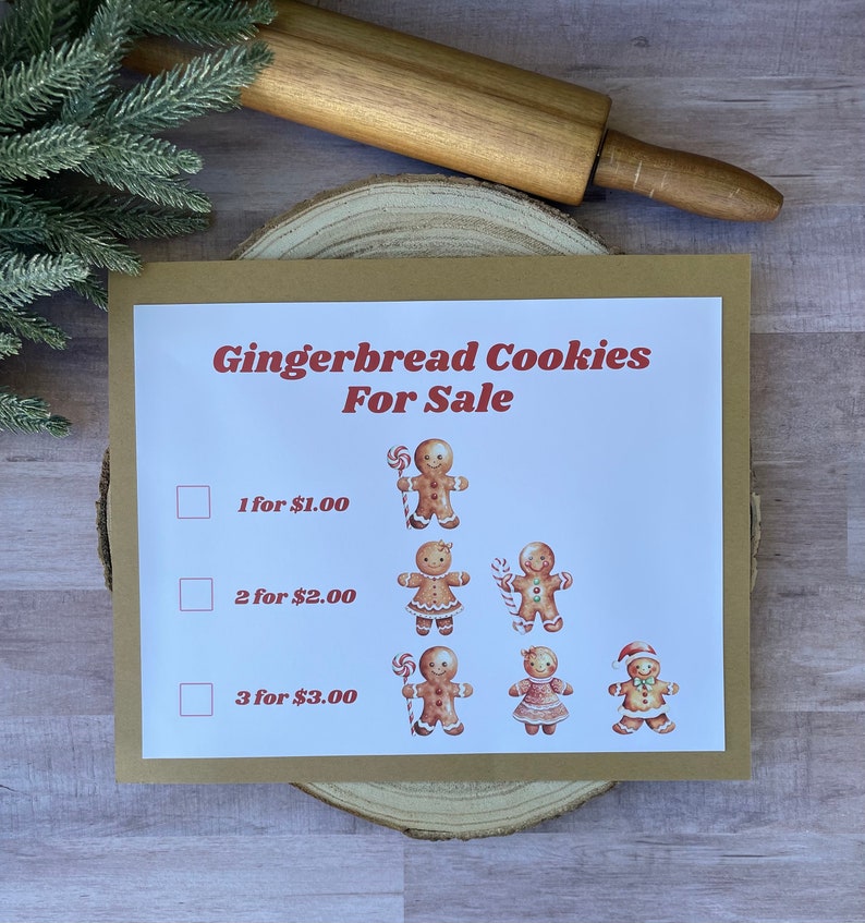 Gingerbread Bakery, Dramatic Play, Digital Download, Daycare Printable ...