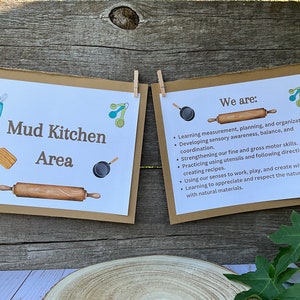 Mud Kitchen Sign/ Sensory Play/ Center Sign Classroom/ Daycare/ Digital ...