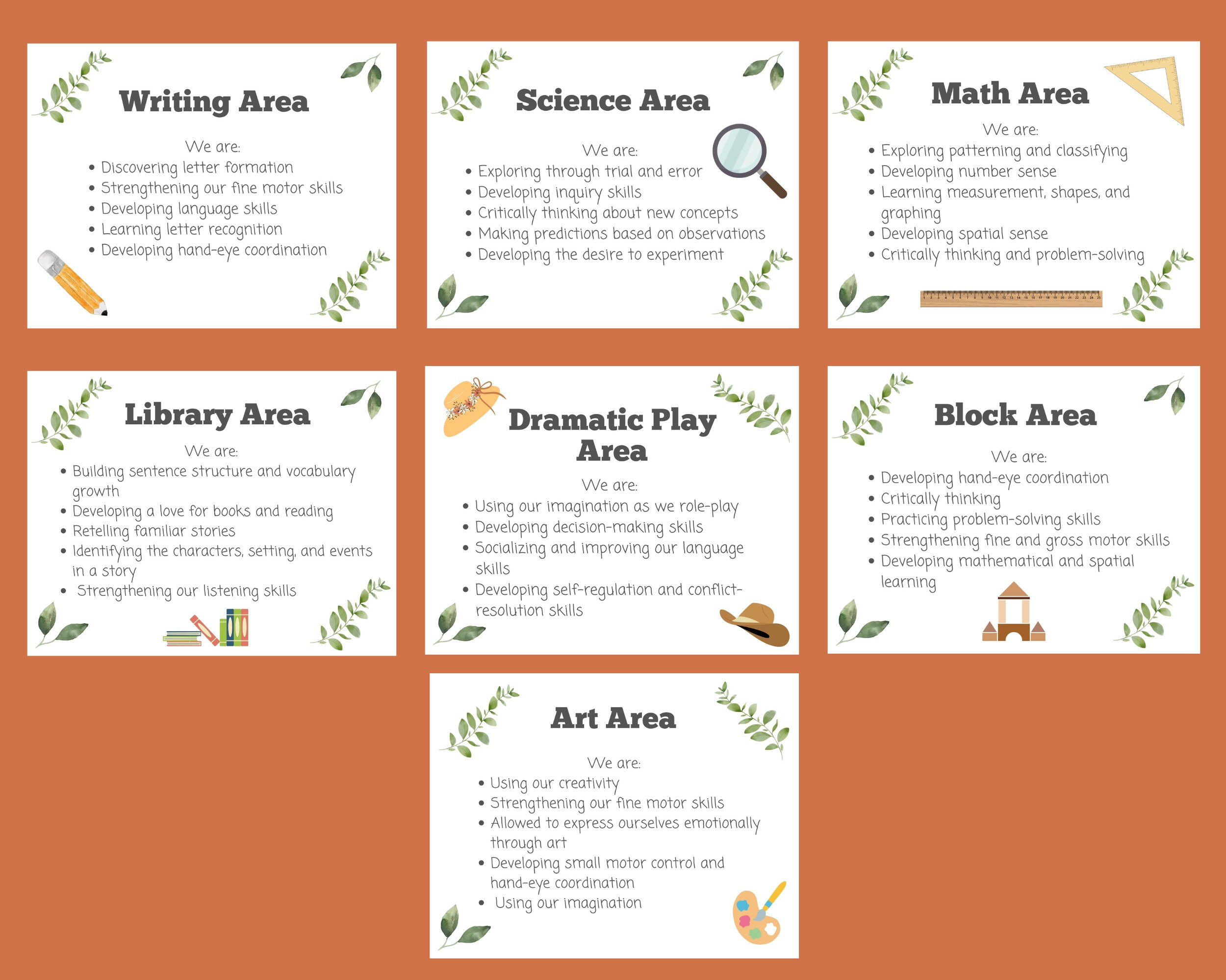Classroom Center Signs, Digital Downloads, Daycare Signs, Preschool ...