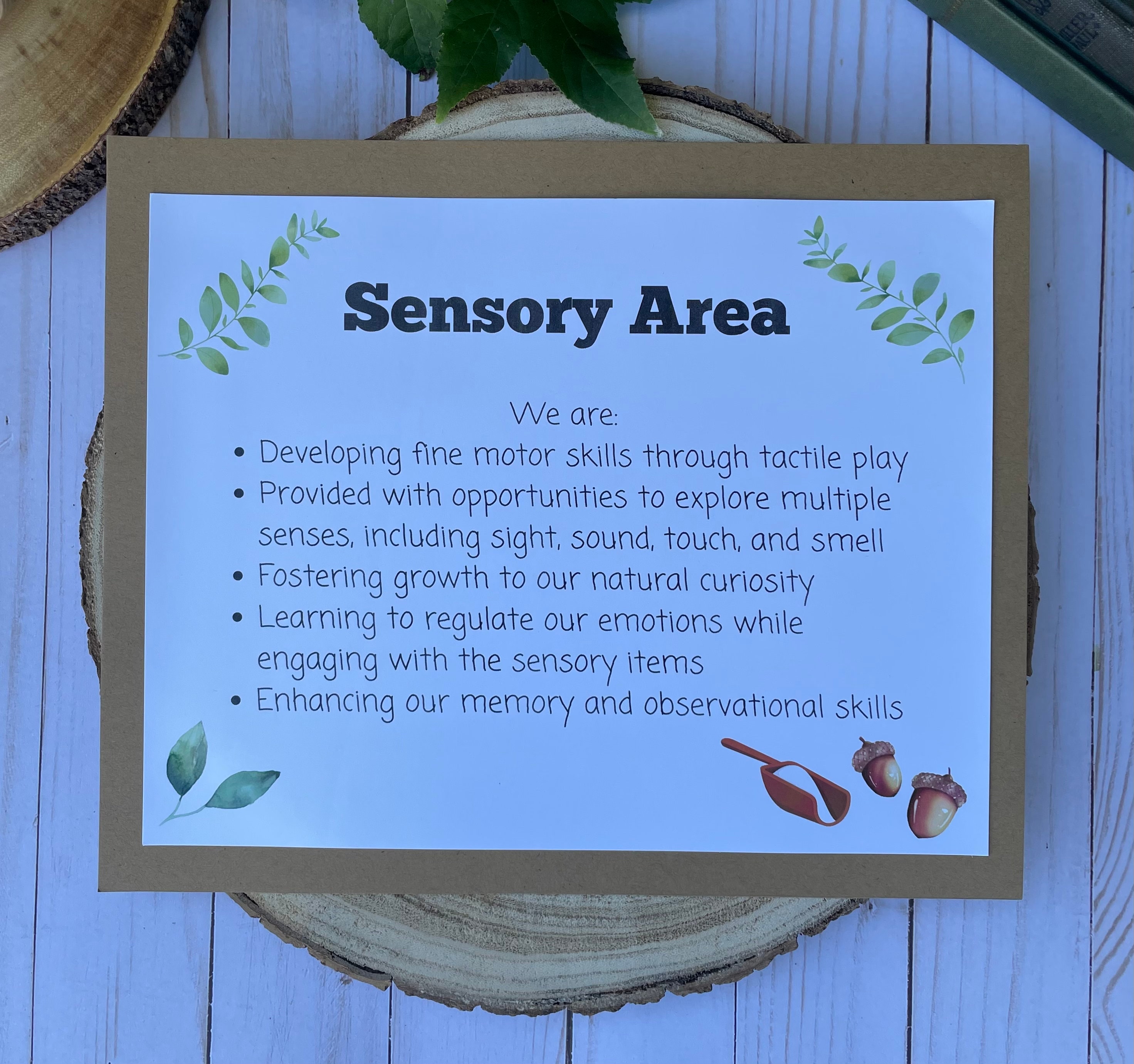 Sensory Area, Center Signs Classroom, Sensory, Digital Downloads ...