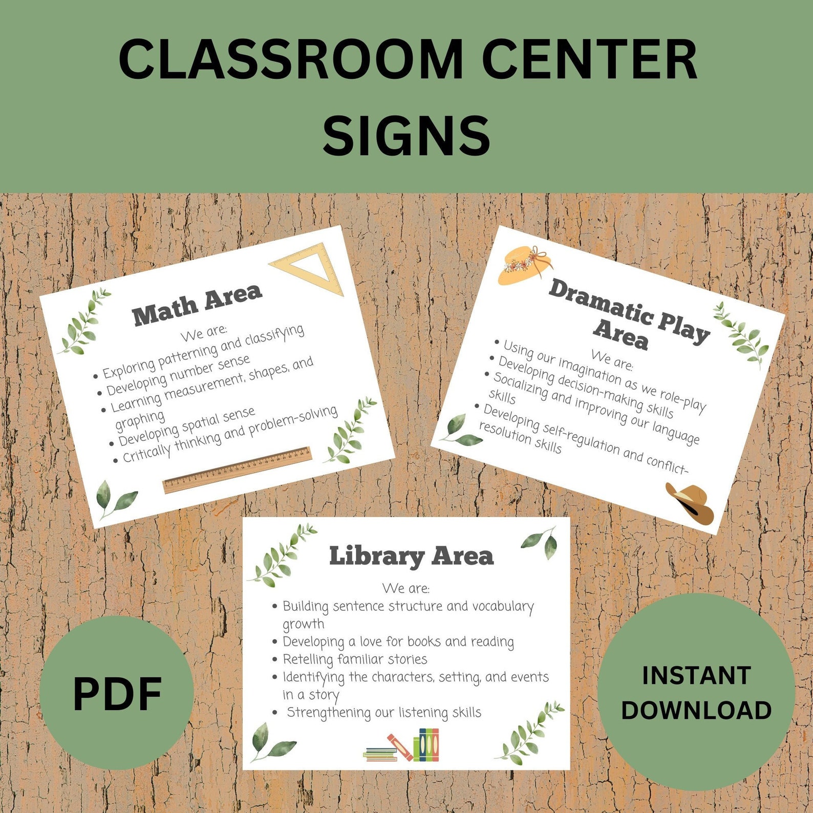 Teacher Signs, Center Signs Classroom, Digital Download, Daycare Center ...