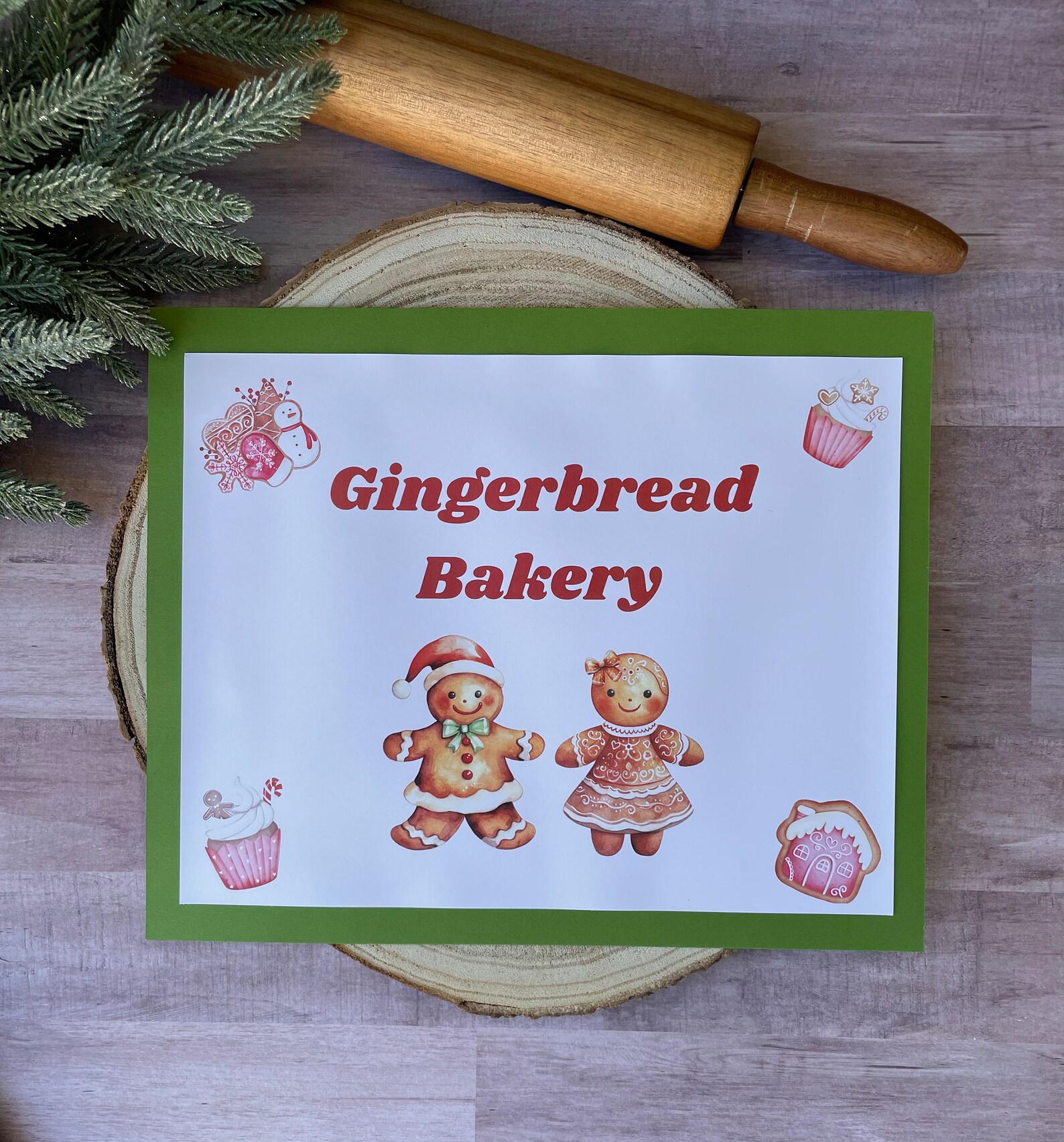 Gingerbread Bakery, Dramatic Play, Digital Download, Daycare Printable ...