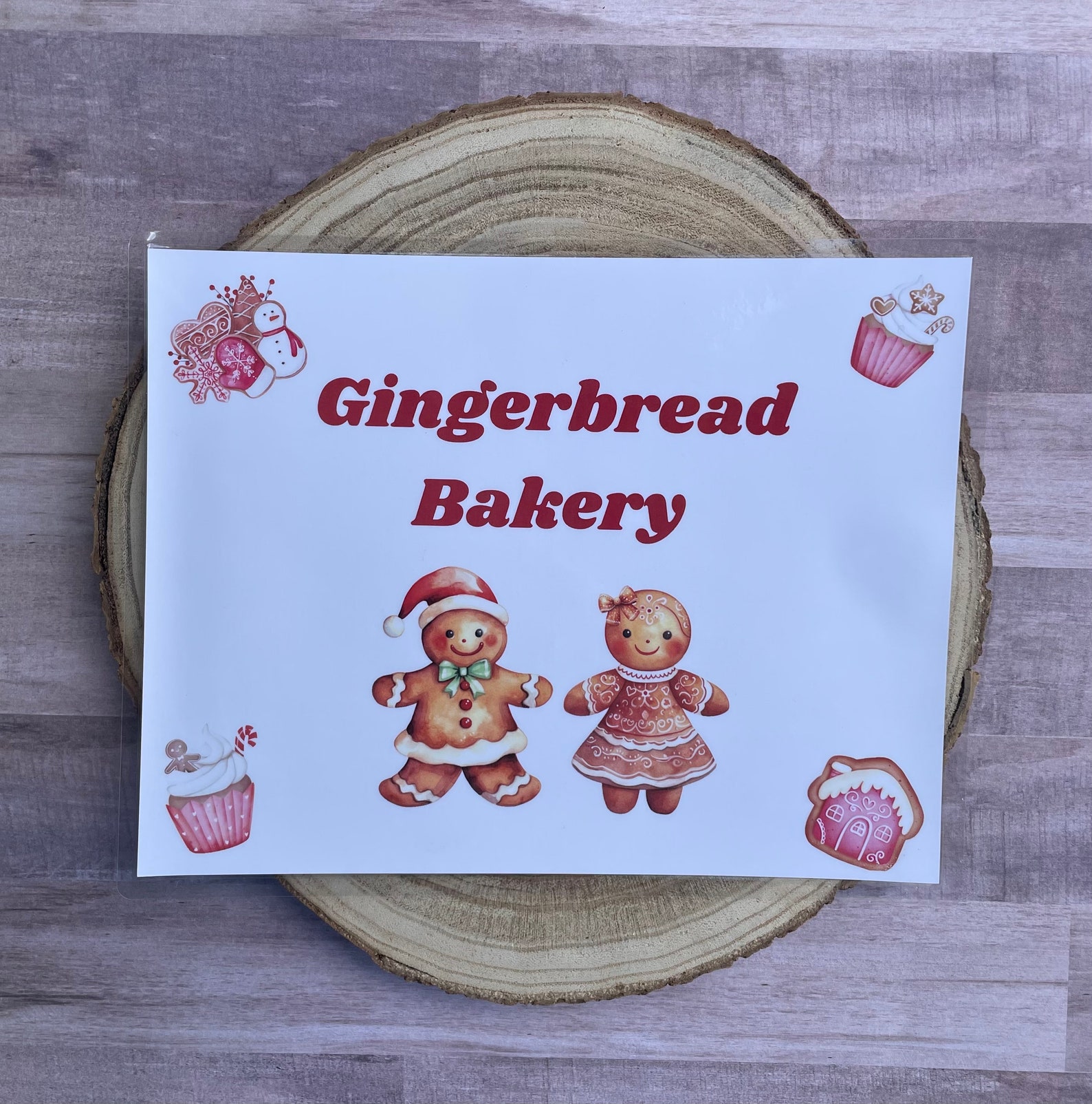 Gingerbread Bakery, Dramatic Play, Digital Download, Daycare Printable ...