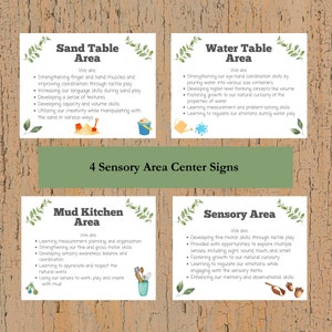 Sensory Area, Center Signs Classroom, Sensory, Digital Downloads ...