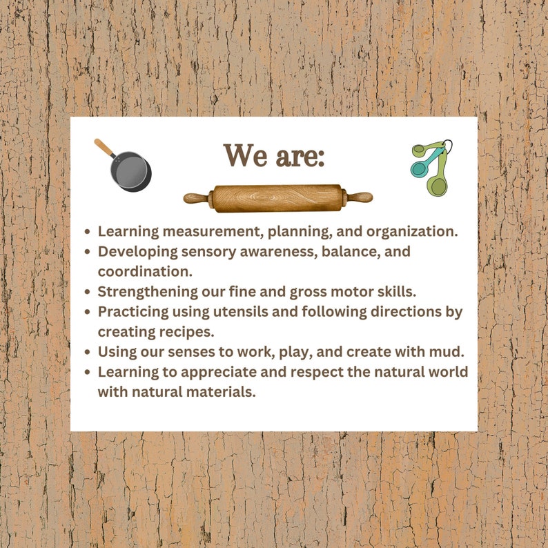 Mud Kitchen Signs/ Mud Kitchen/ Preschool Printable/ Outdoor/ Nature ...