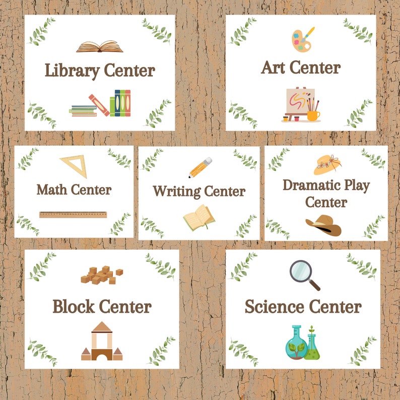 Center Signs Classroom, Classroom Decor, Classroom Signs, Preschool ...