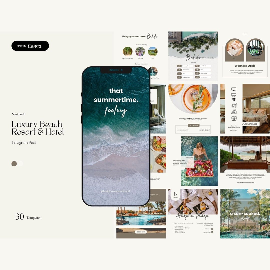 Luxury Resort and Hotel Instagram Posts, Property Social Media, Resort ...