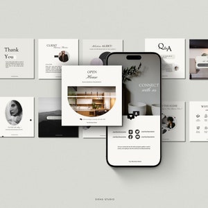 Neutral Real Estate Marketing, Minimal Realtor Instagram Template ...