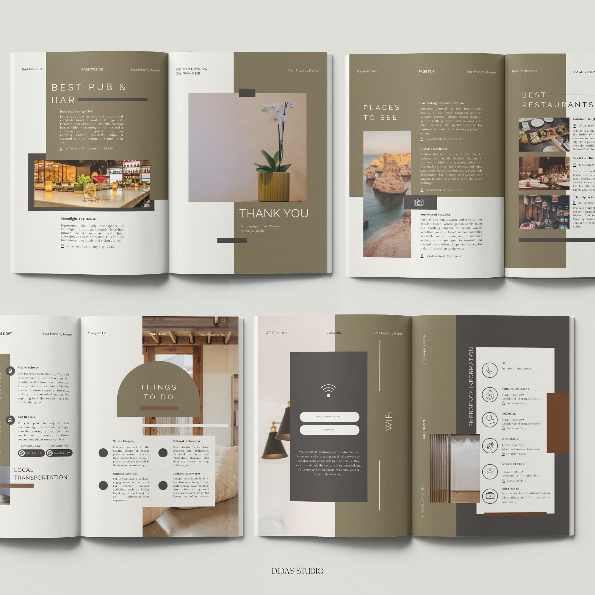 Modern Airbnb Welcome Book Template, Elegant Welcome Guest Book, Short ...