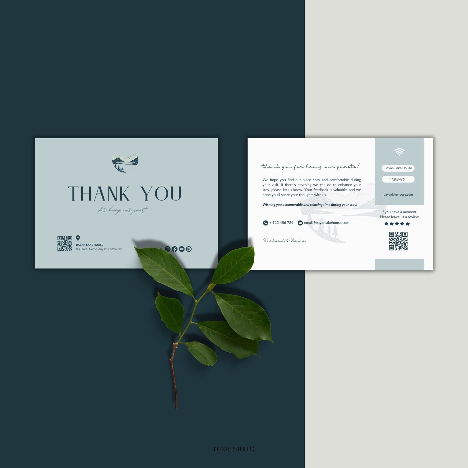 Lake House Guests Welcome Card Template, Airbnb Welcome Note, Vacation ...