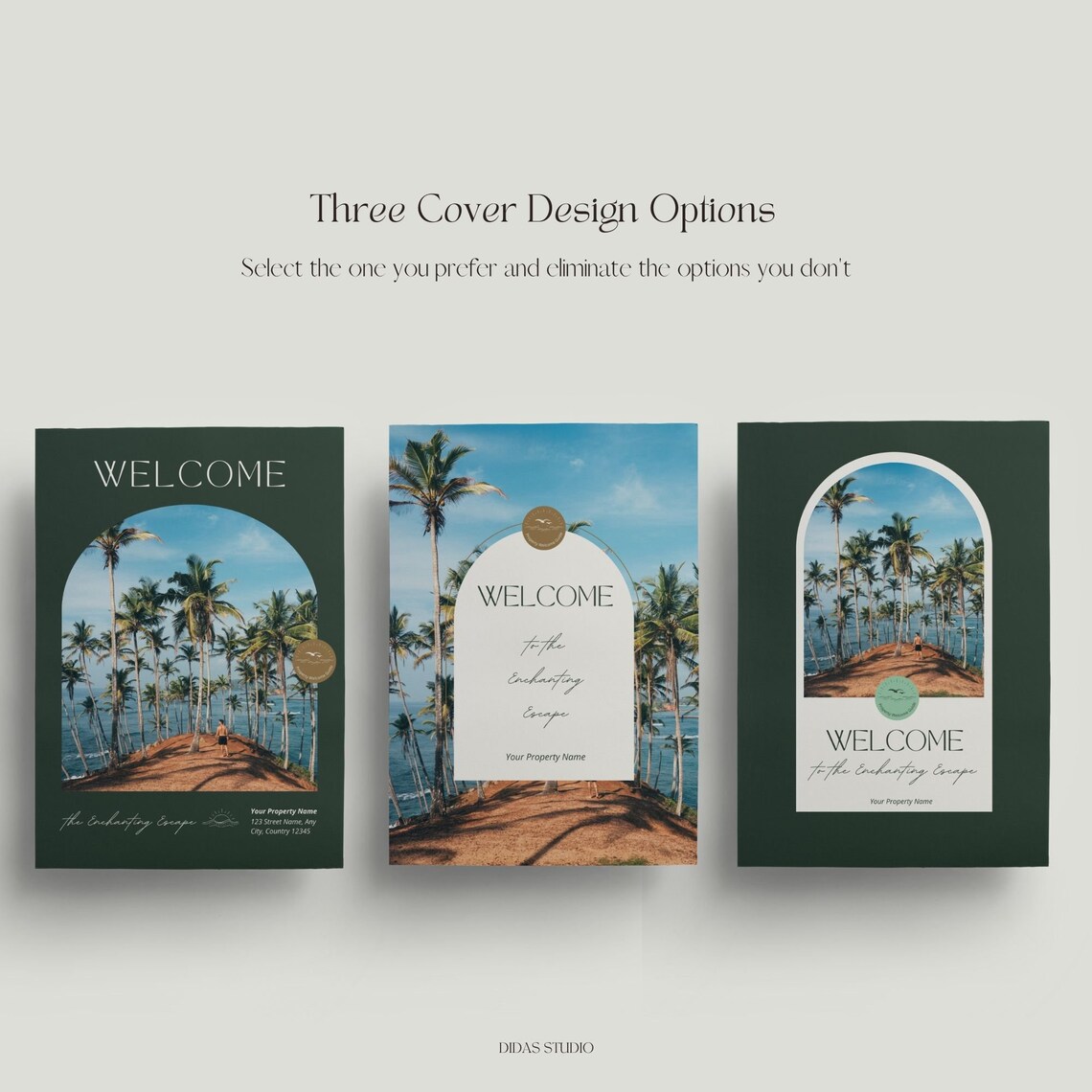 Modern Seaside Private Resort Welcome Guest Book Template, Elegant ...