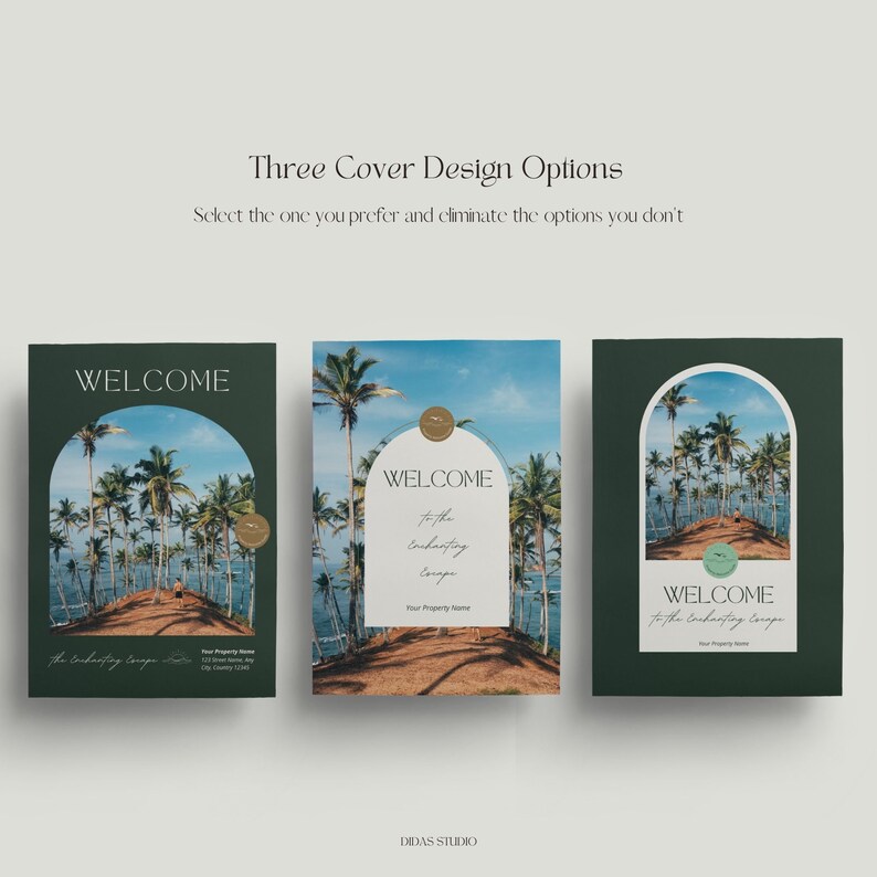 Modern Seaside Private Resort Welcome Guest Book Template, Elegant ...