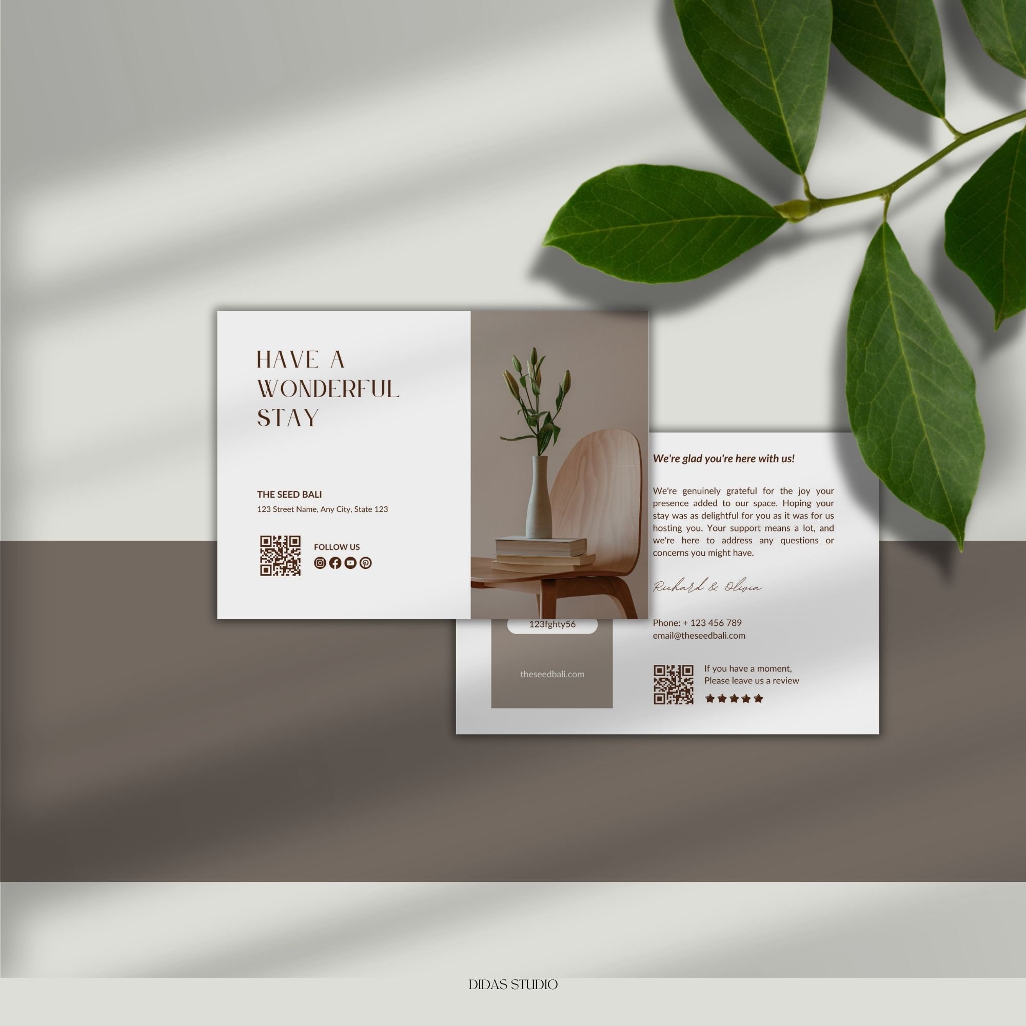 Editable Guests Welcome Card Template for Vacation Rental, Airbnb ...