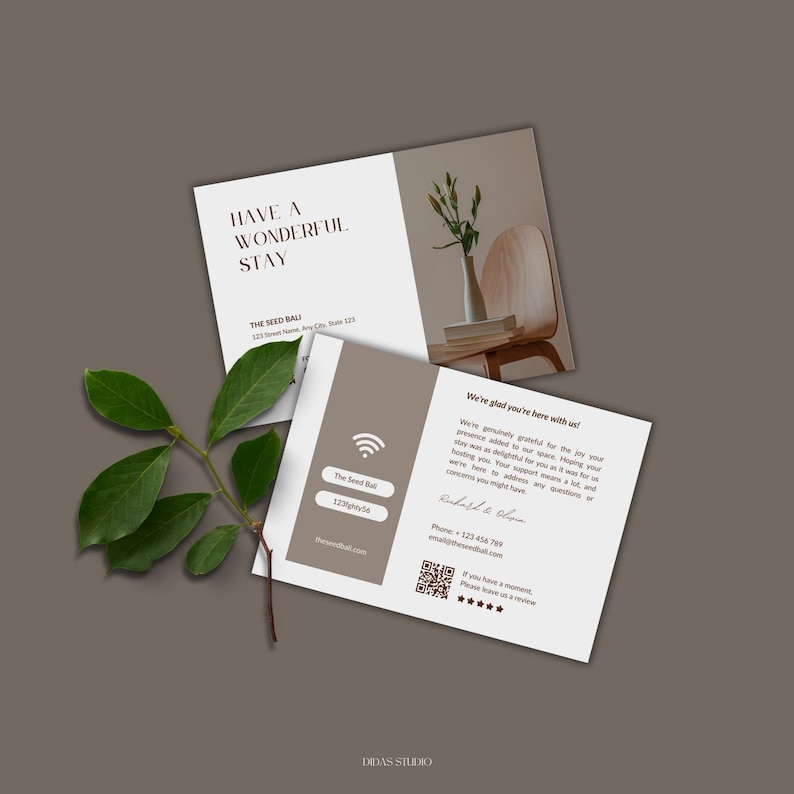 Editable Guests Welcome Card Template for Vacation Rental, Airbnb ...