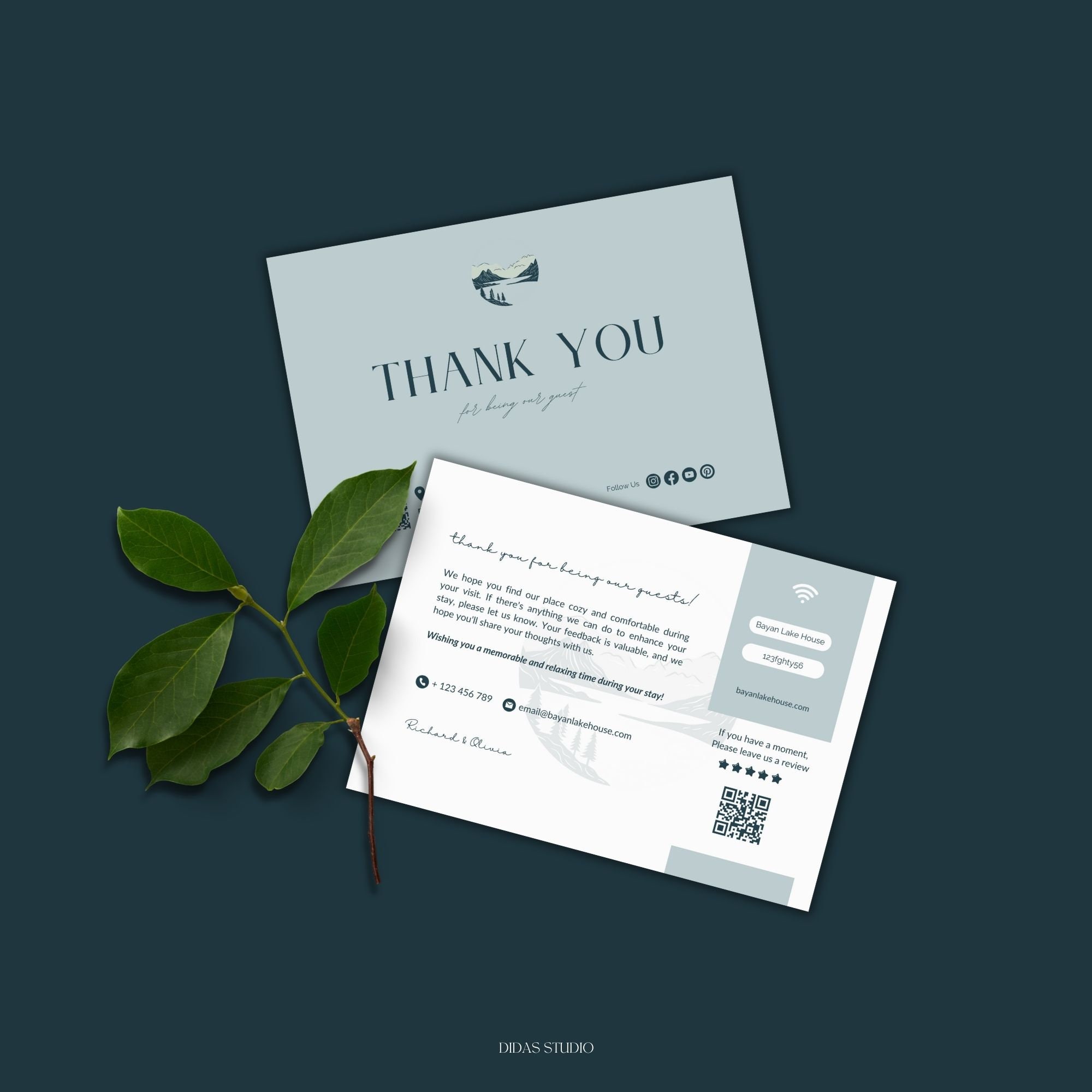 Lake House Guests Welcome Card Template, Airbnb Welcome Note, Vacation ...