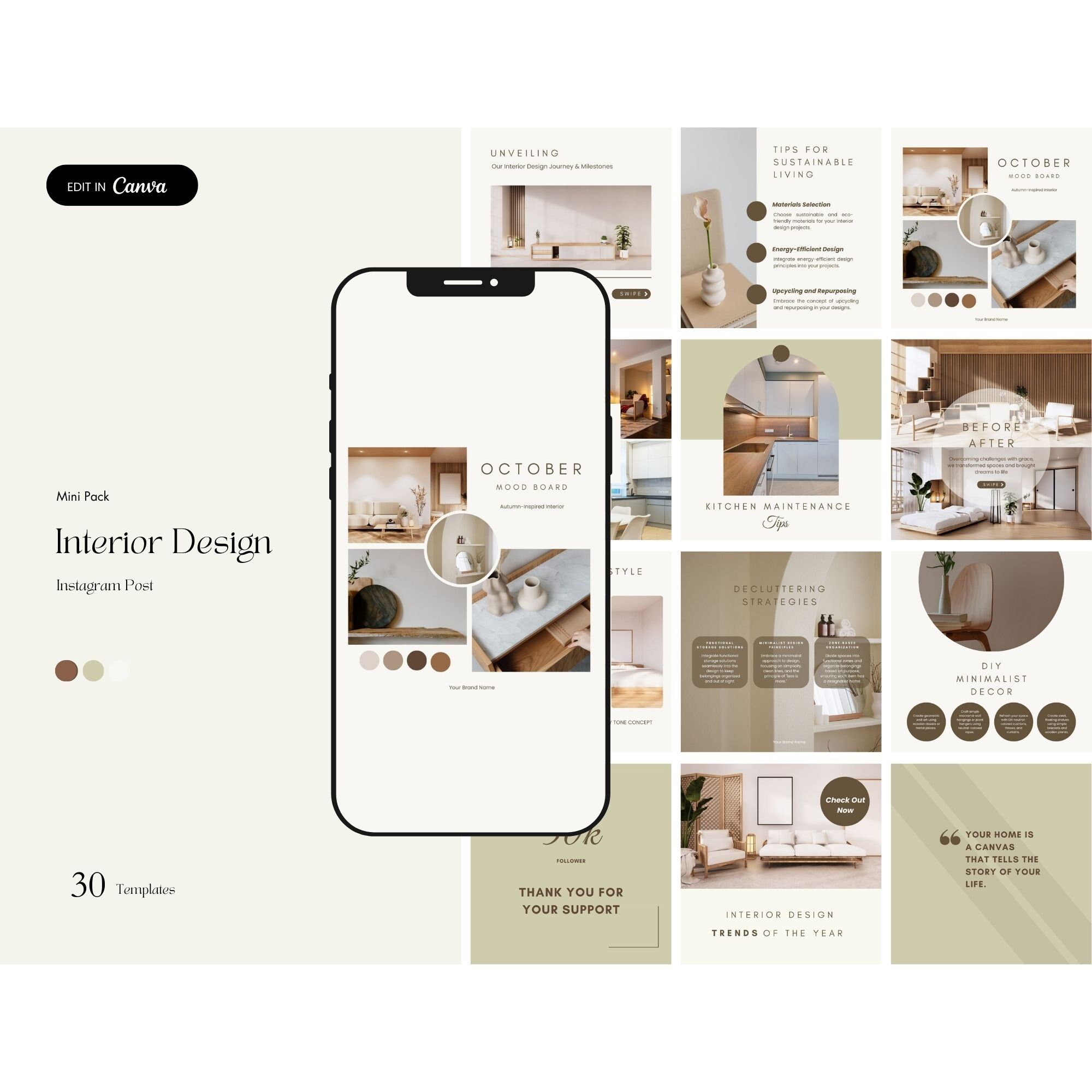 Minimalist Interior Design Instagram Posts, Interior Design Social ...