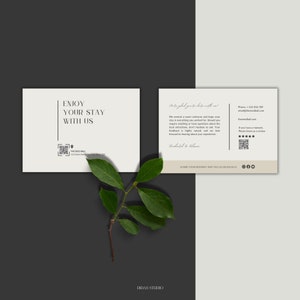Guests Welcome Card, Minimal Vacation Rental Welcome Note, House Rental ...