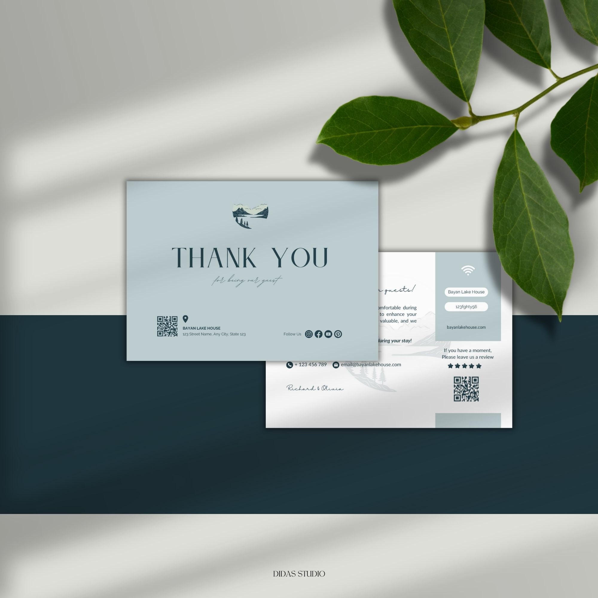 Lake House Guests Welcome Card Template, Airbnb Welcome Note, Vacation ...