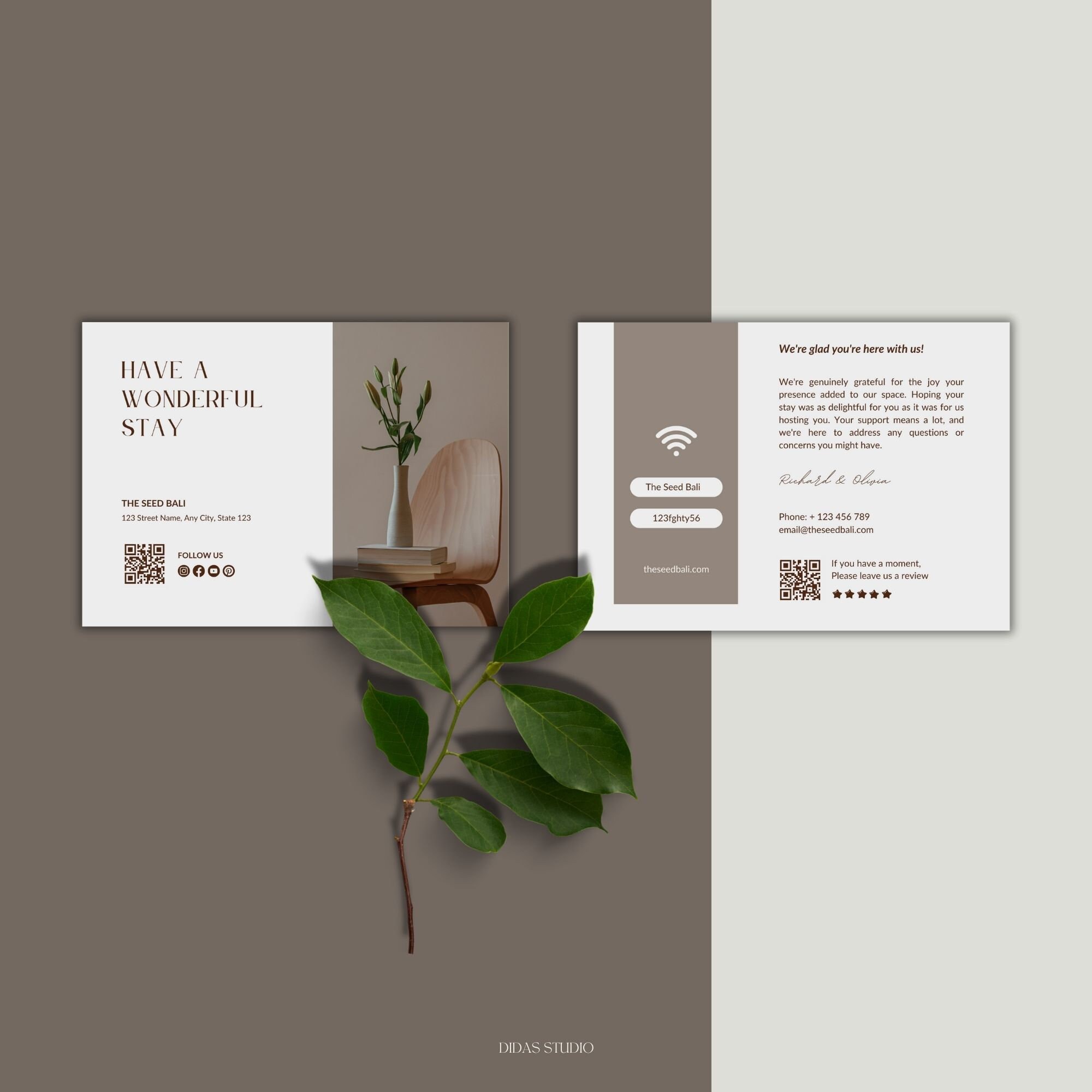 Editable Guests Welcome Card Template for Vacation Rental, Airbnb ...