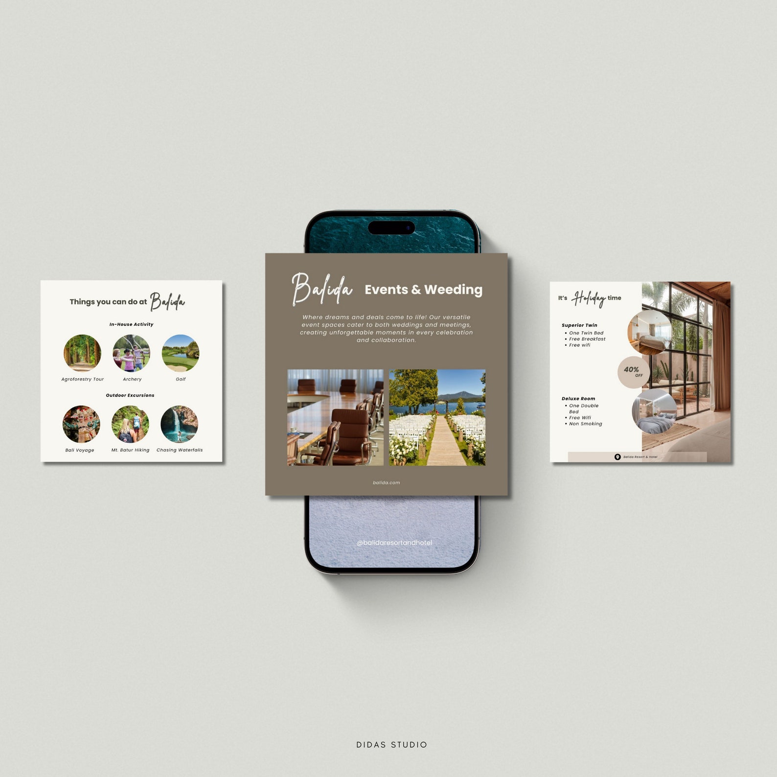 Luxury Resort and Hotel Instagram Posts, Editable Property Social Media ...