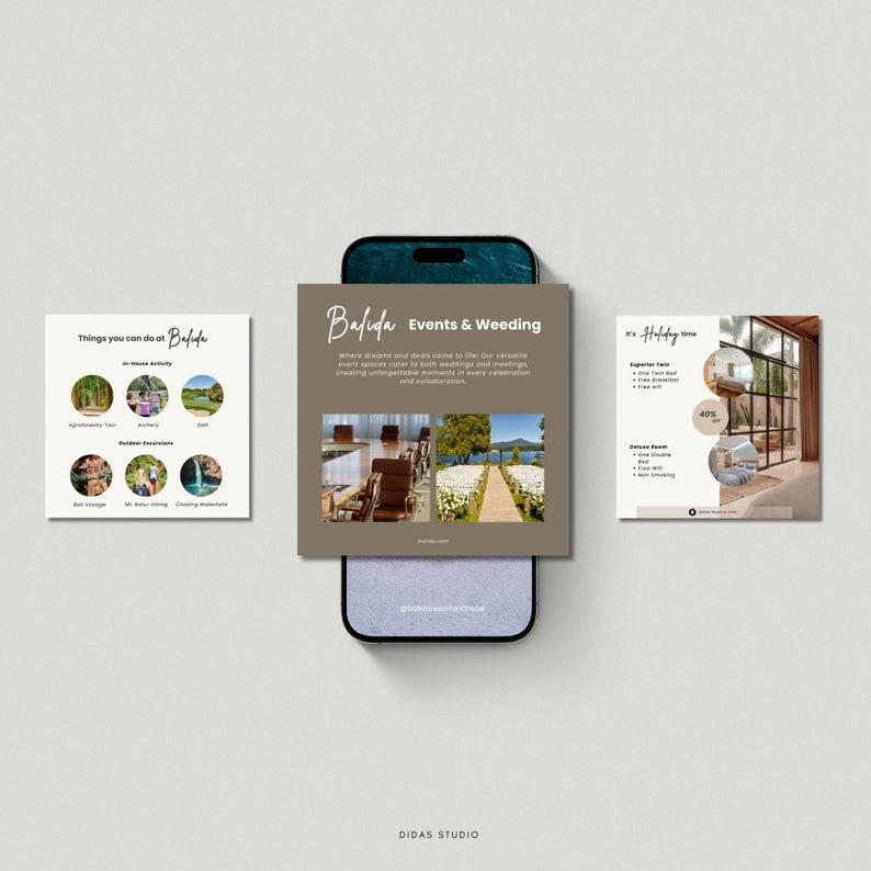 Luxury Resort and Hotel Instagram Posts, Editable Property Social Media ...