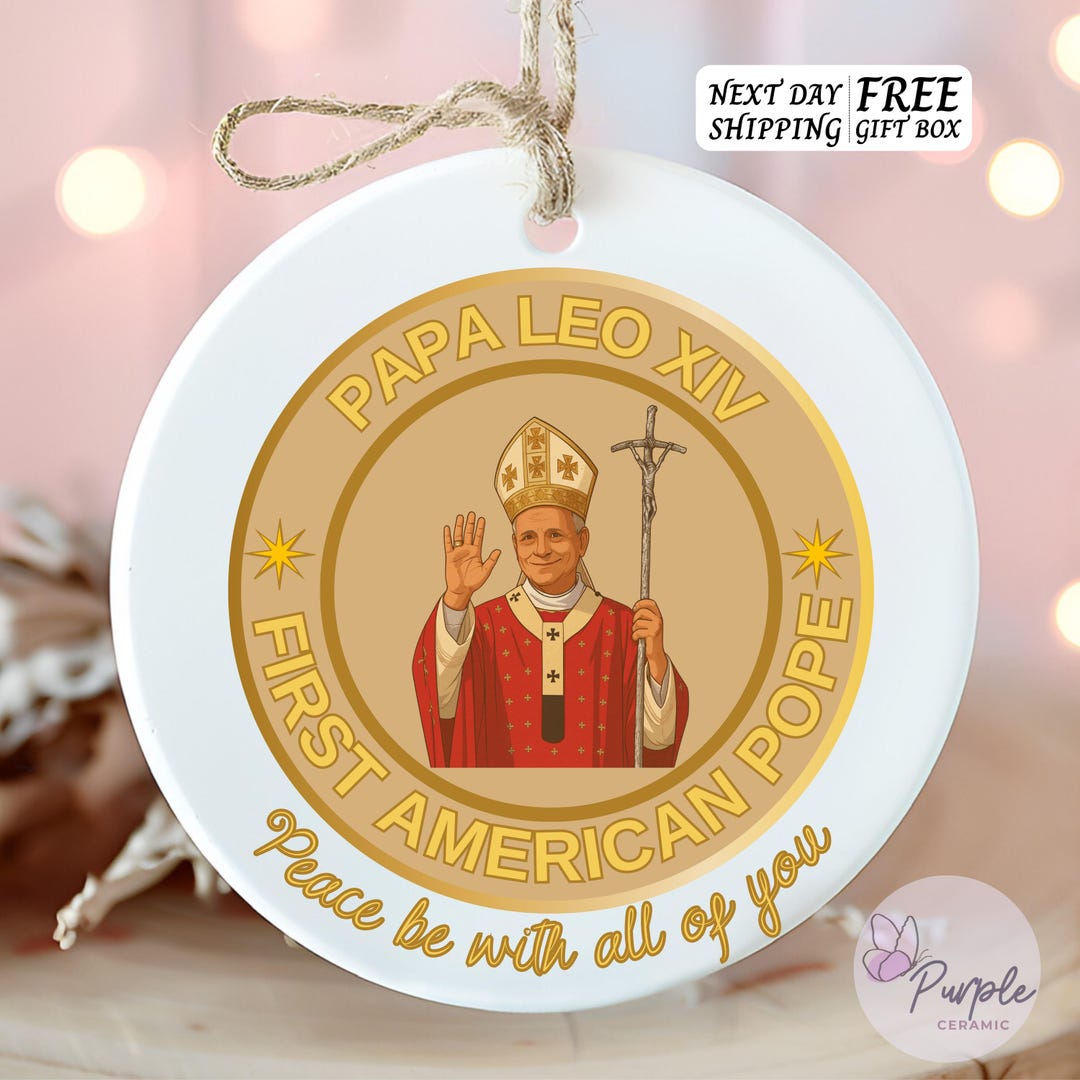 Pope Leo XIV Christmas Ornament,chicago Catholic Keepsake - Etsy
