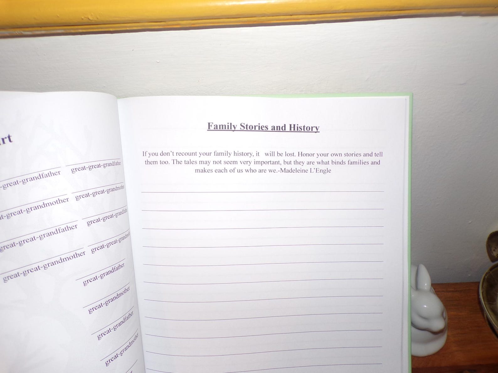 Family Record Book, Memory Keeper, Genealogy, Family Journal, Ancestry ...