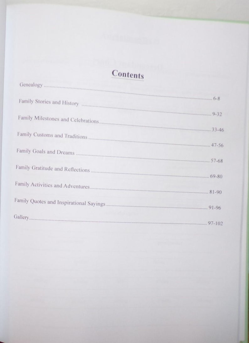 Family Record Book, Memory Keeper, Genealogy, Family Journal, Ancestry ...
