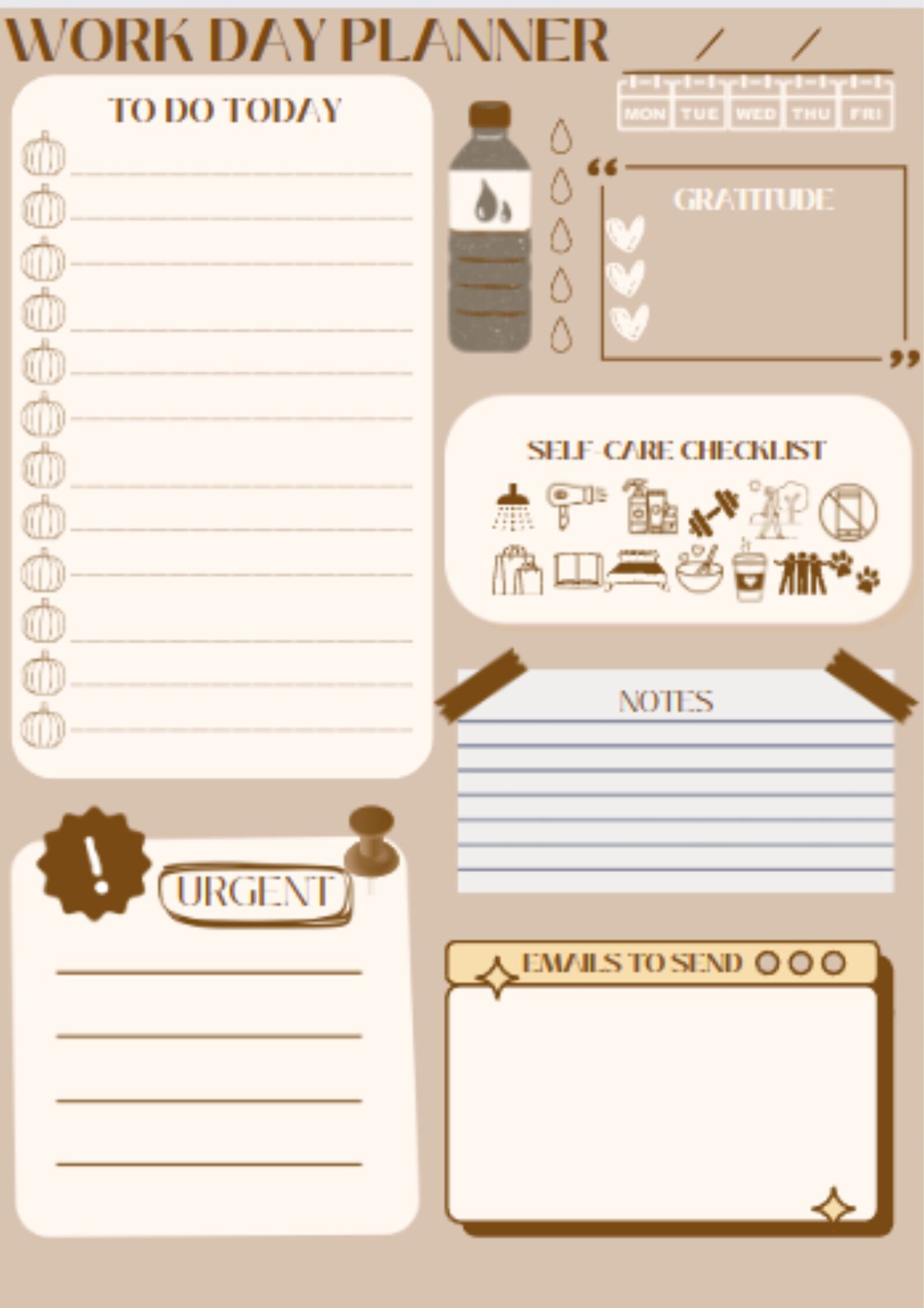 Printable Daily Planner - Autumn Theme - Etsy