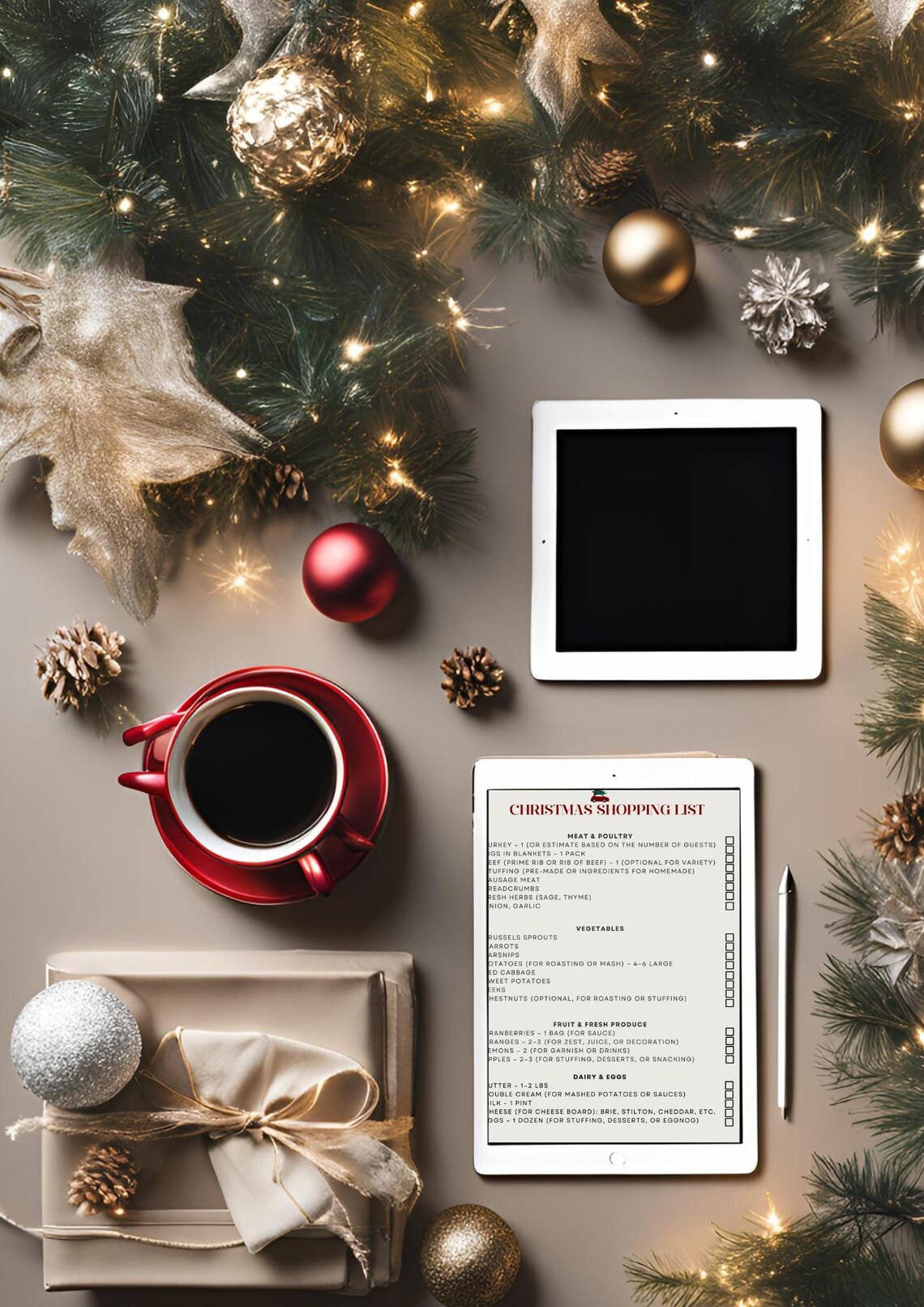 The Complete Downloadable Christmas Shopping List - Etsy